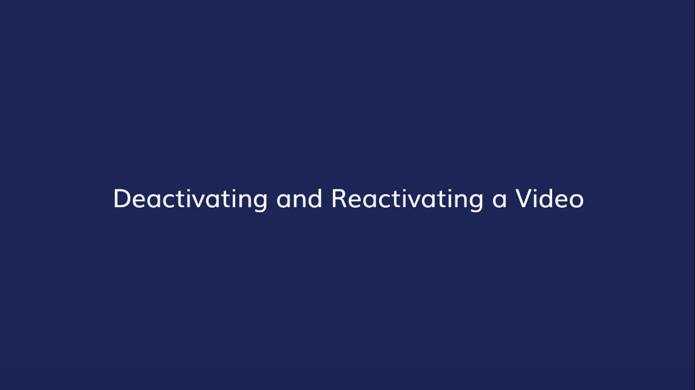 Deactivating and Reactivating a Video - Grow your audience on Linkedin ...